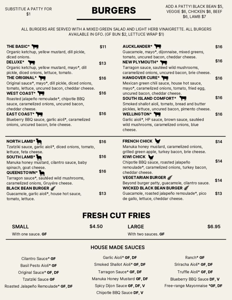 Our Menu – Burger Bach